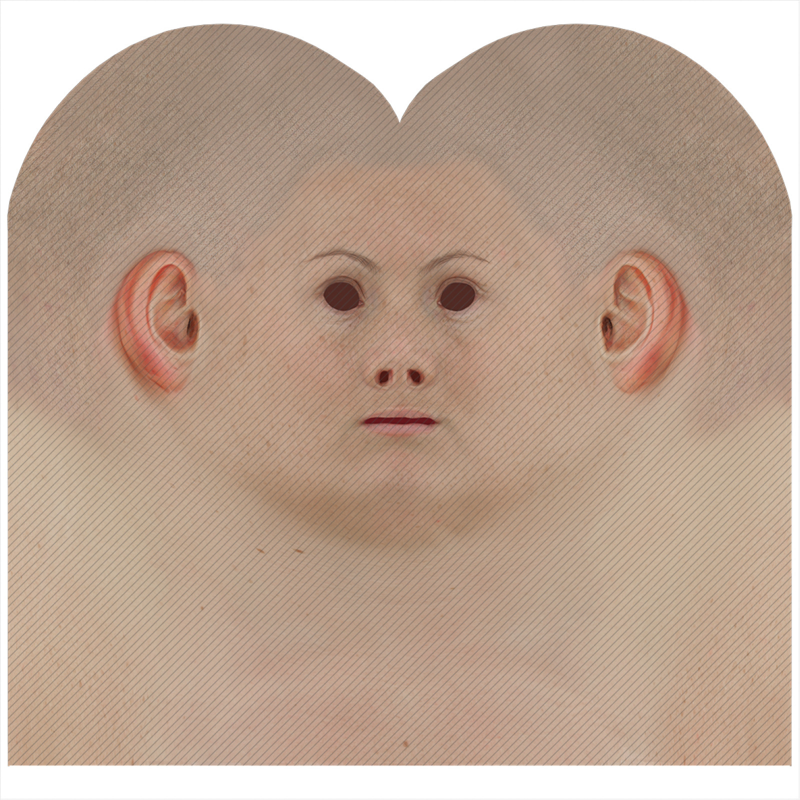 Female head texture map 20